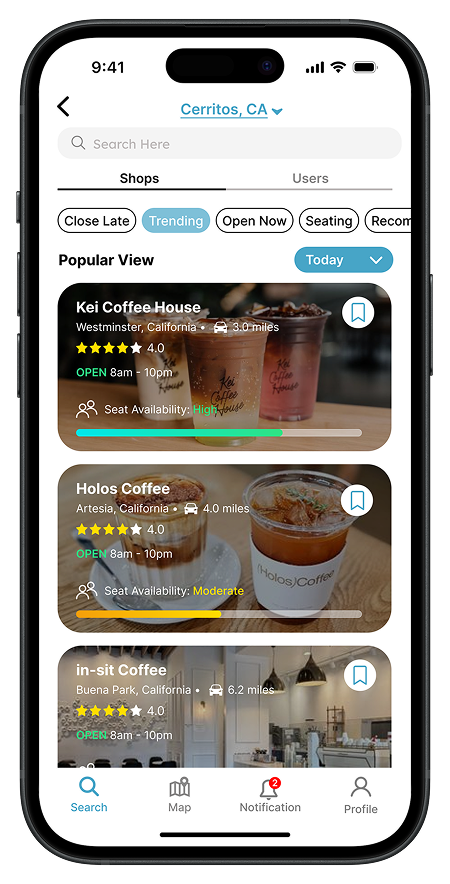sipn - Find Your Perfect Cafe